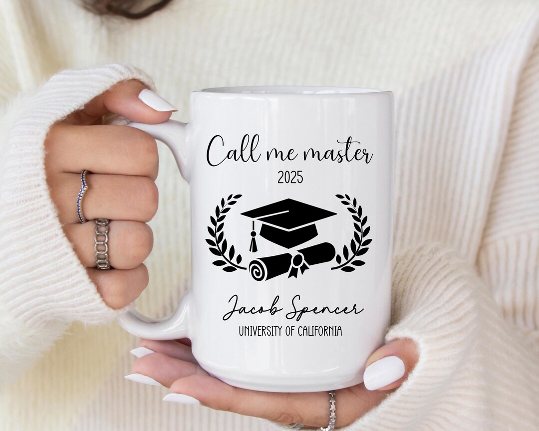 Call Me Master Mug, Personalized Graduation Gift, Master University ...