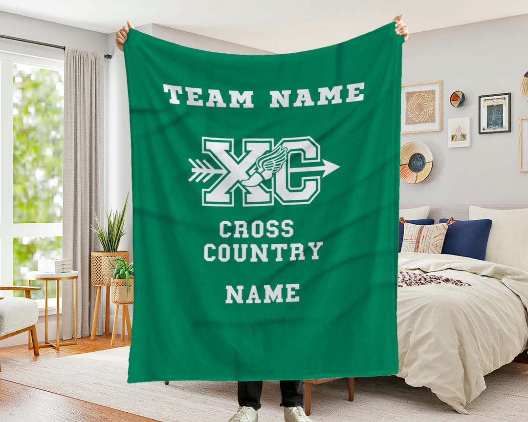 Personalized Cross Country Blanket, Custom Name Blanket, Cross Country ...