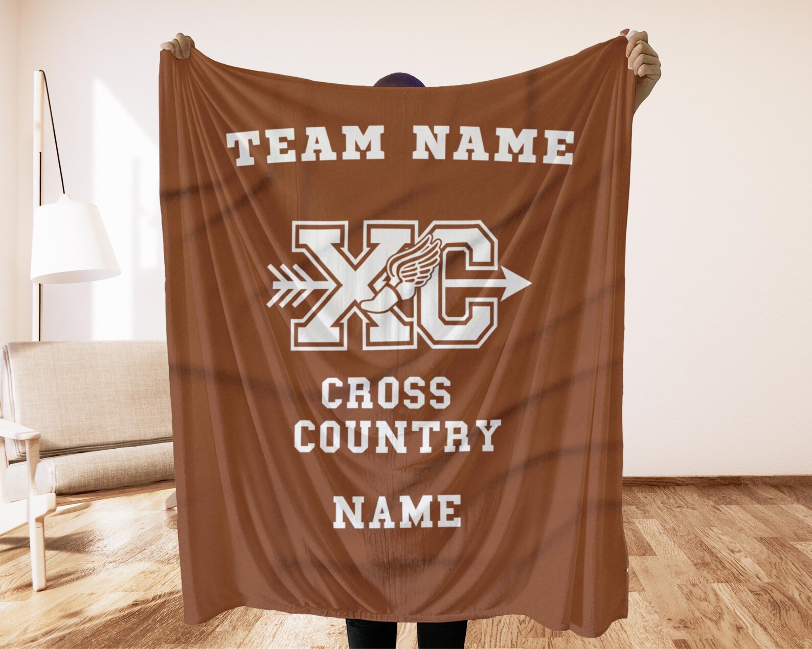 Personalized Cross Country Blanket, Custom Name Blanket, Cross Country ...