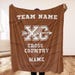 Personalized Cross Country Blanket, Custom Name Blanket, Cross Country ...