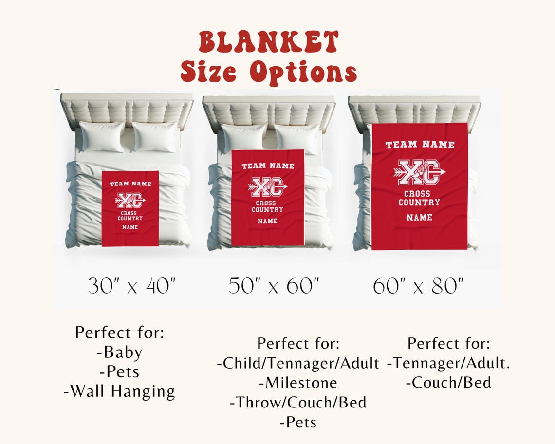 Personalized Cross Country Blanket, Custom Name Blanket, Cross Country ...