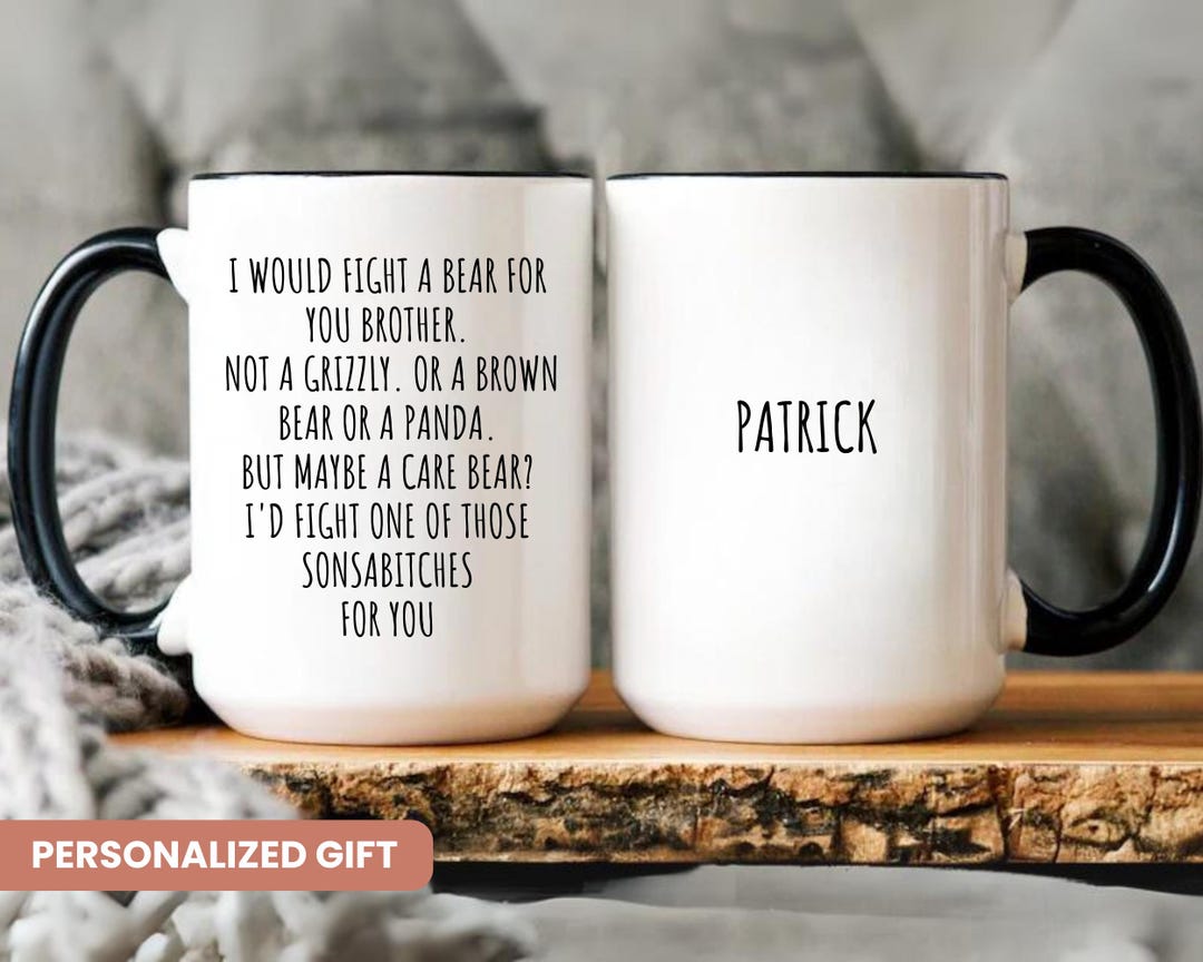 Custom Funny Brother Gift, Custom Gif for Brother, Bro Gifts, Bro Mug ...