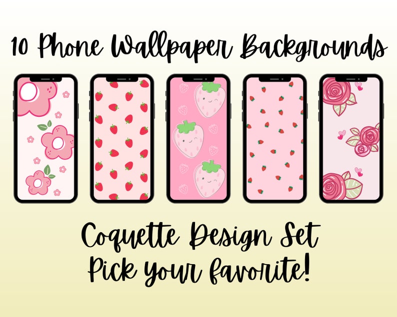 10 Coquette Aesthetic Phone Wallpaper, Pink Phone Background, Floral ...