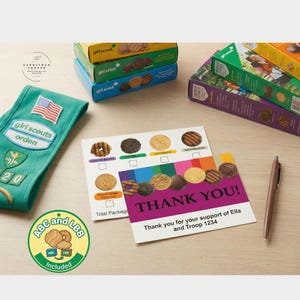 2026 Girl Scout Cookie Thank You Card, ABC LBB Receipt, Editable Canva ...