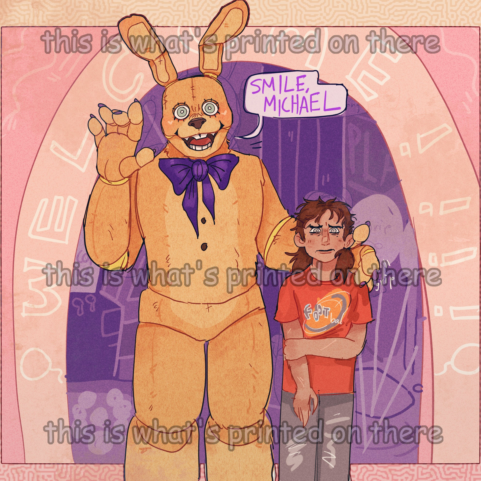 Father of the Year Spring Bonnie and Michael Afton FNAF Art Print ...