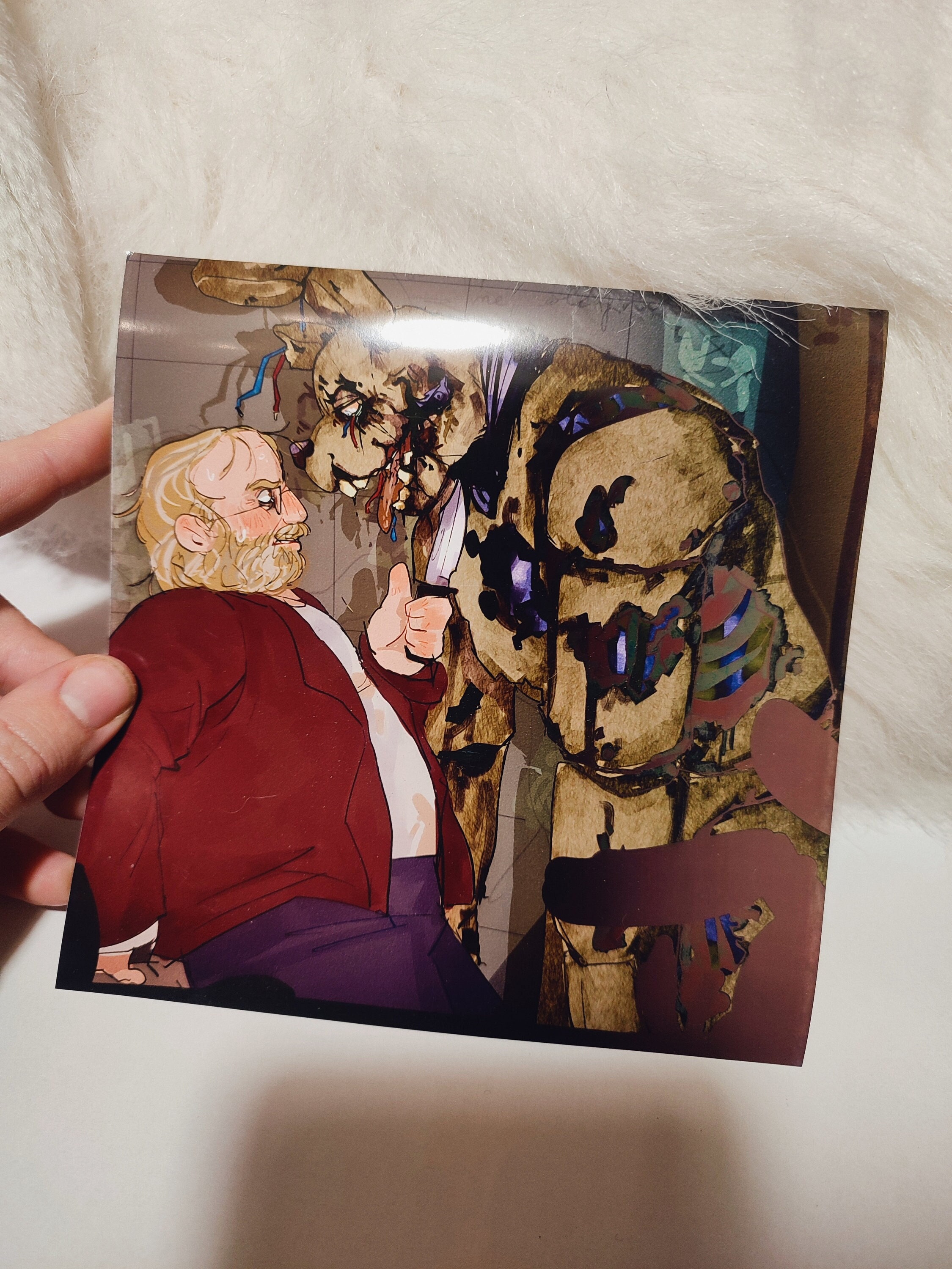 Old Friend Springtrap and Henry Emily FNAF Art Print 15x15cm/6x6in - Etsy