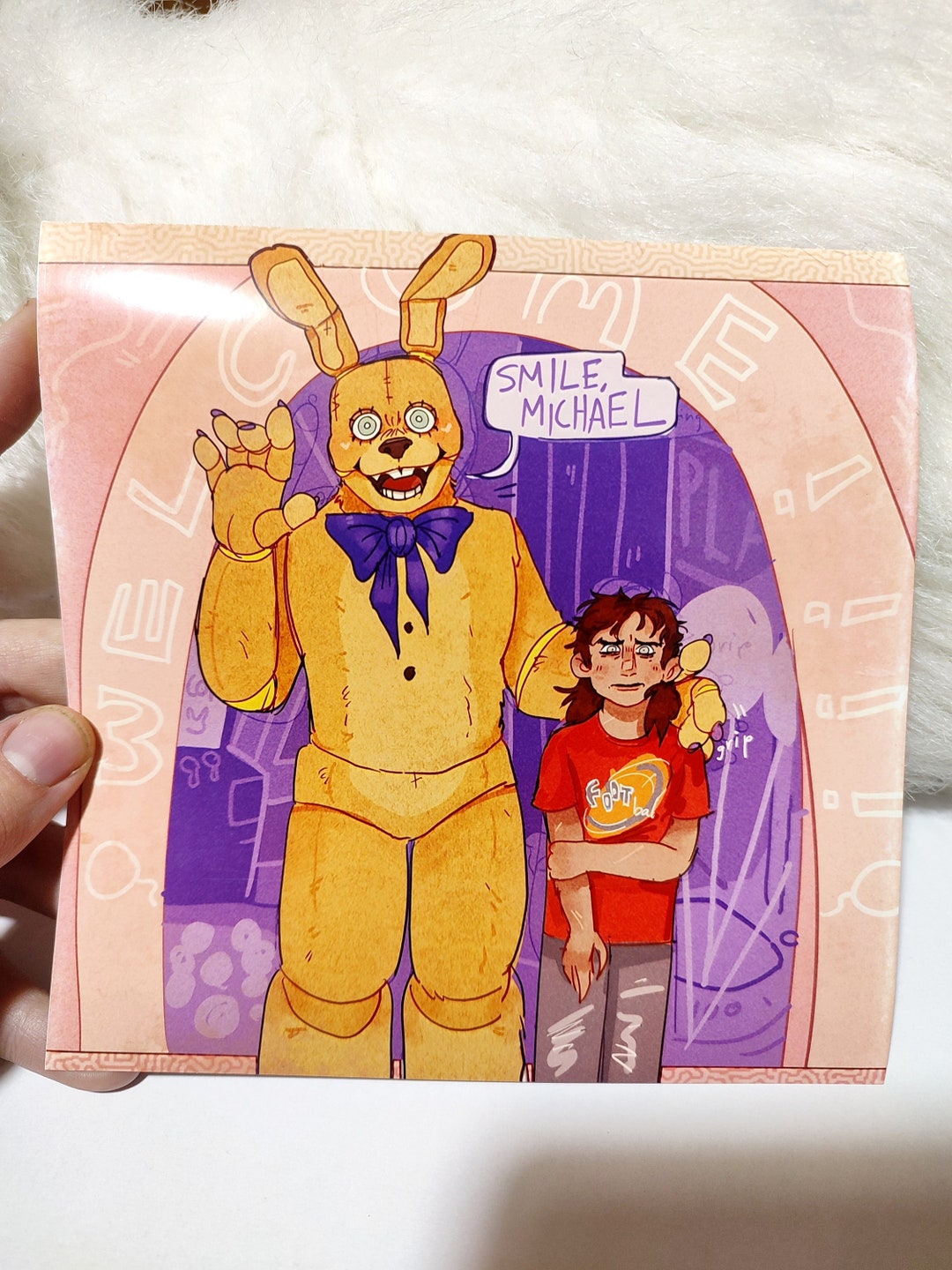 Father of the Year Spring Bonnie and Michael Afton FNAF Art Print ...