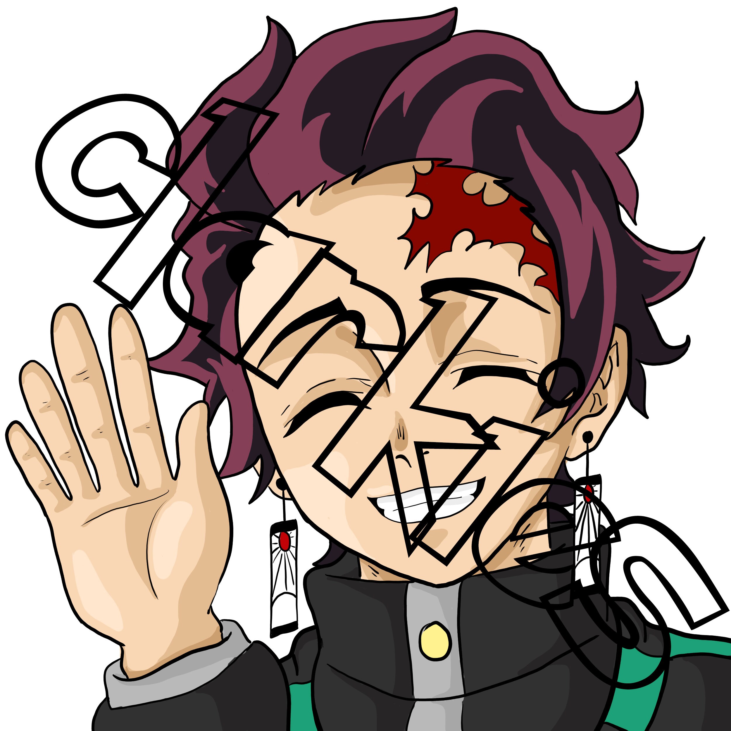 Twitch Emote Tanjiro Saying HI Demon Slayer - Etsy