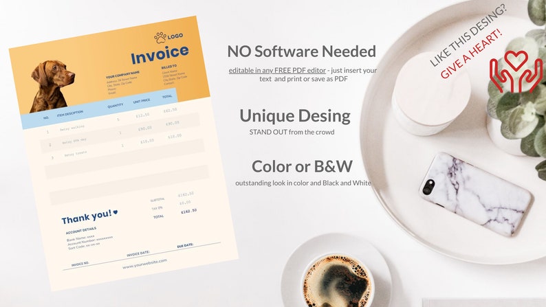 Invoice Template Editable Invoice Smal Business Invoice Template ...