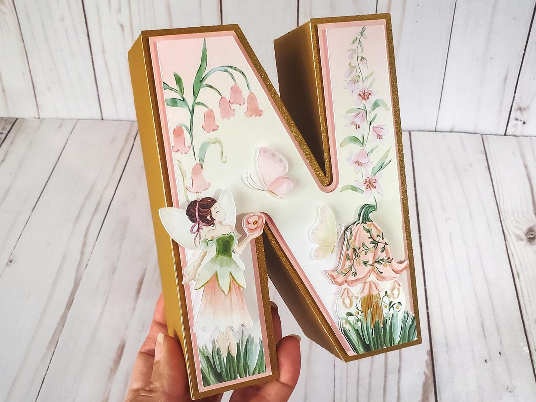 Watercolor Fairy 3D Letter Birthday Party Decorations Fairy Garden ...