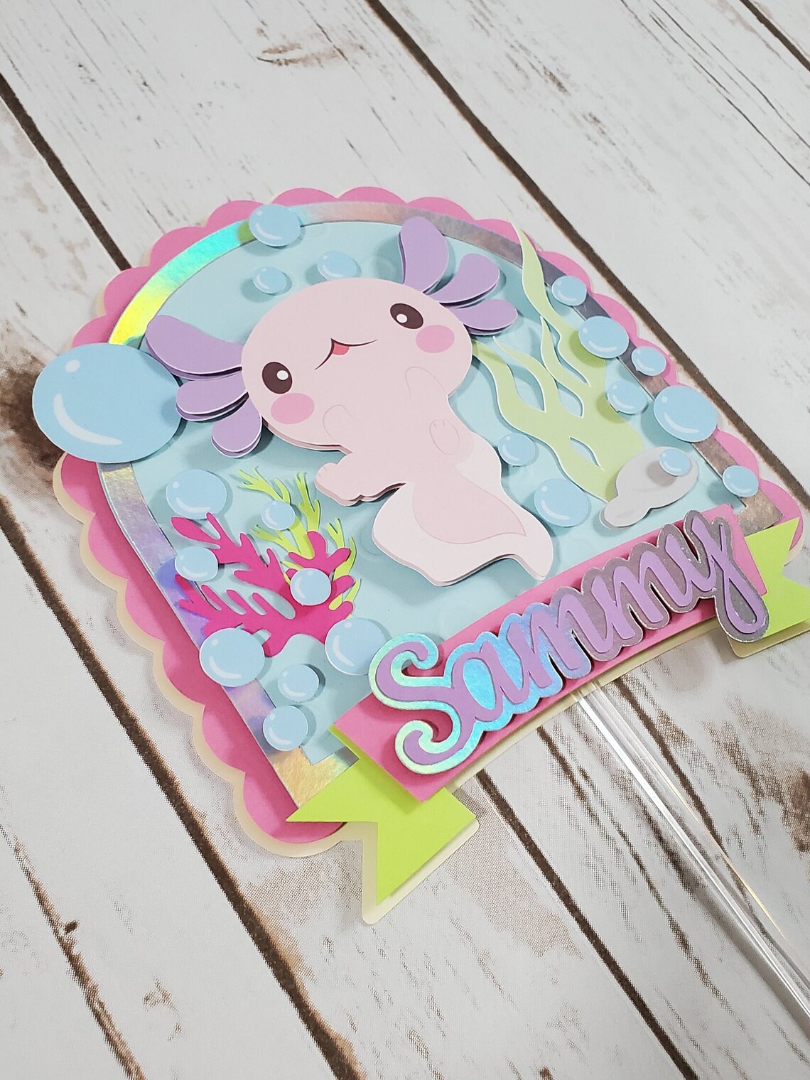Axolotl Cake Topper, Axolotl Party Decorations, Axolotl Theme Party ...