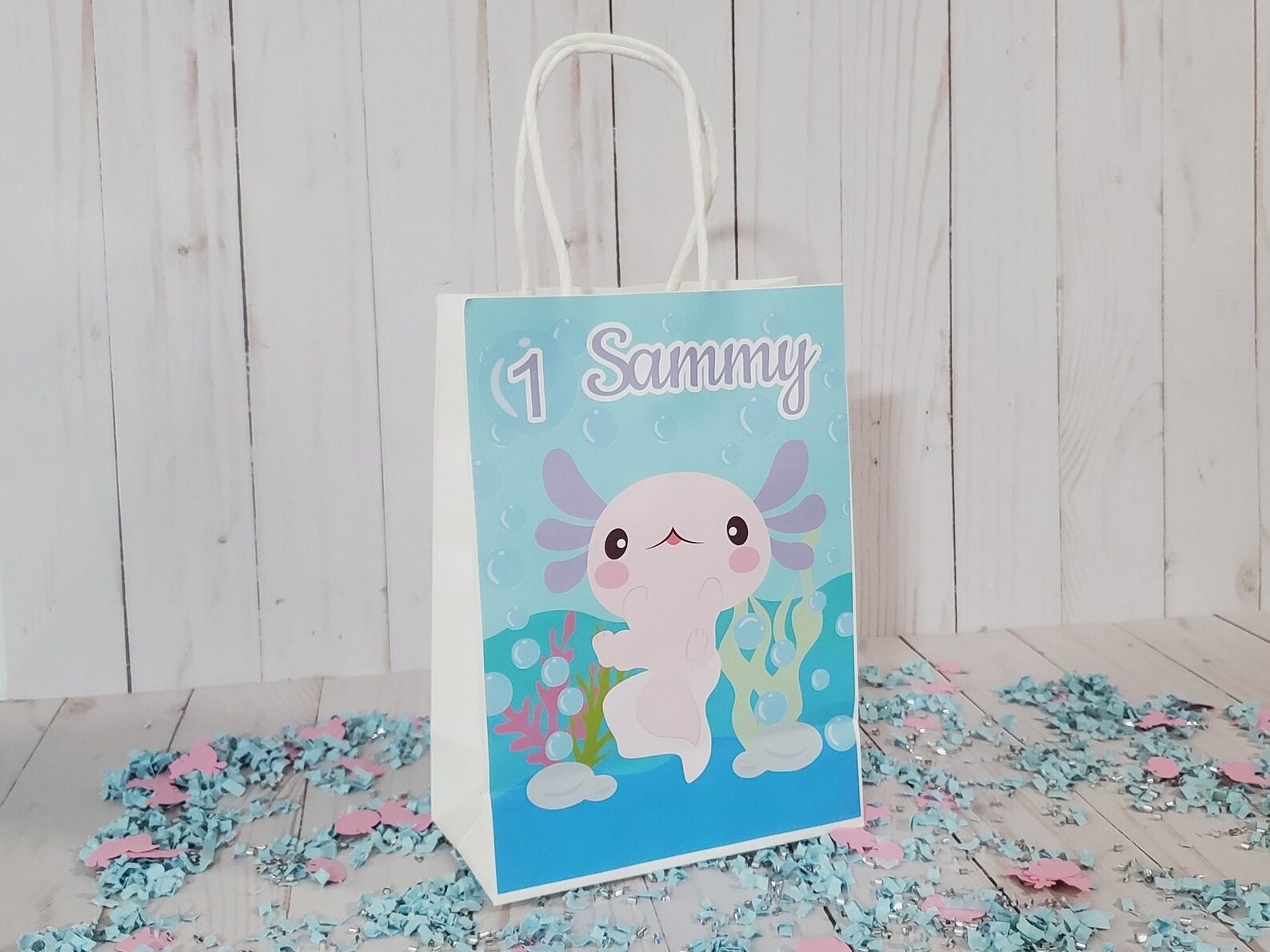 Axolotl Favor Bags Axolotl Birthday Party Decorations Axolotl Goodie ...