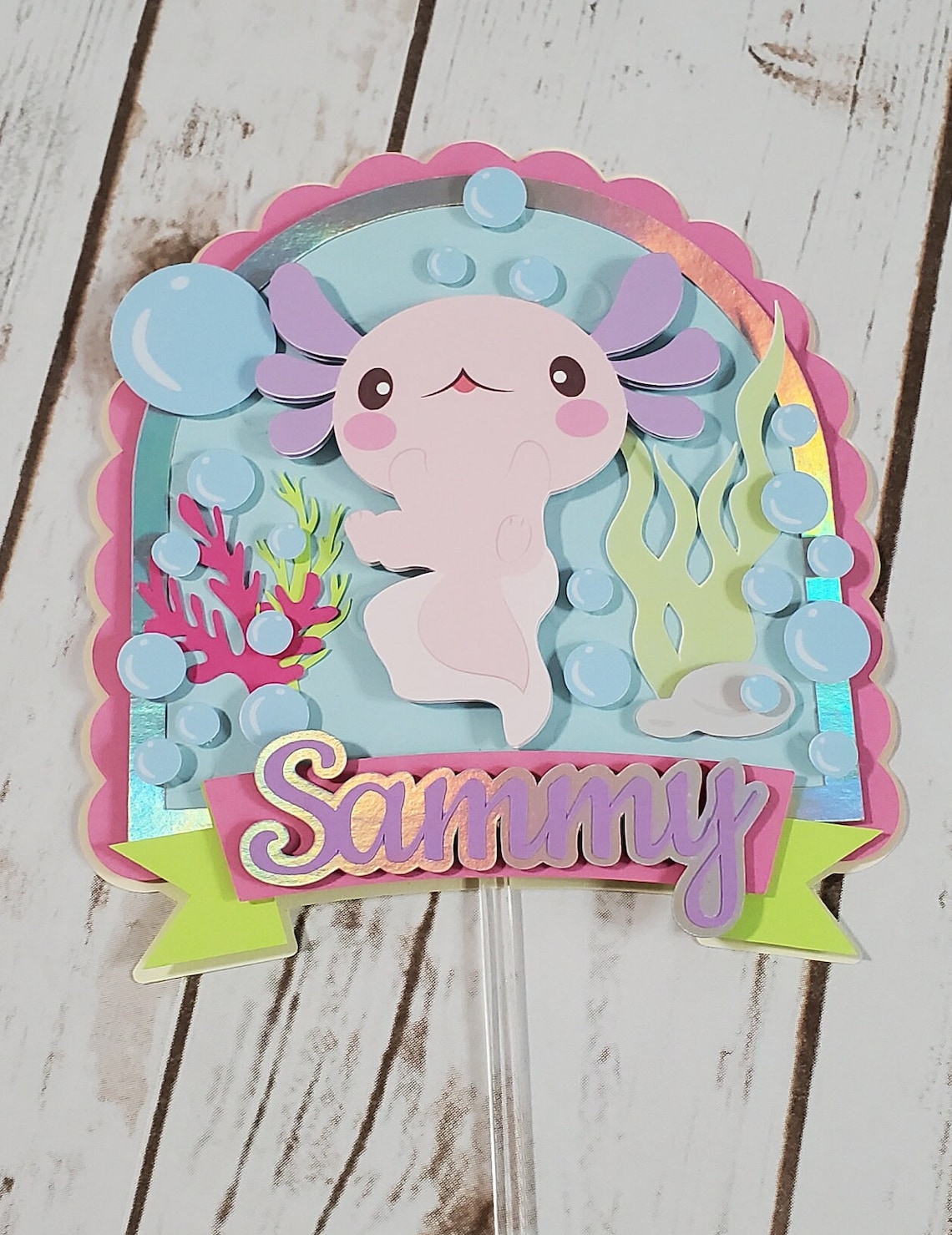 Axolotl Cake Topper, Axolotl Party Decorations, Axolotl Theme Party ...