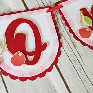Cherry One Banner First Birthday Party Decorations for Girls Sweet ...