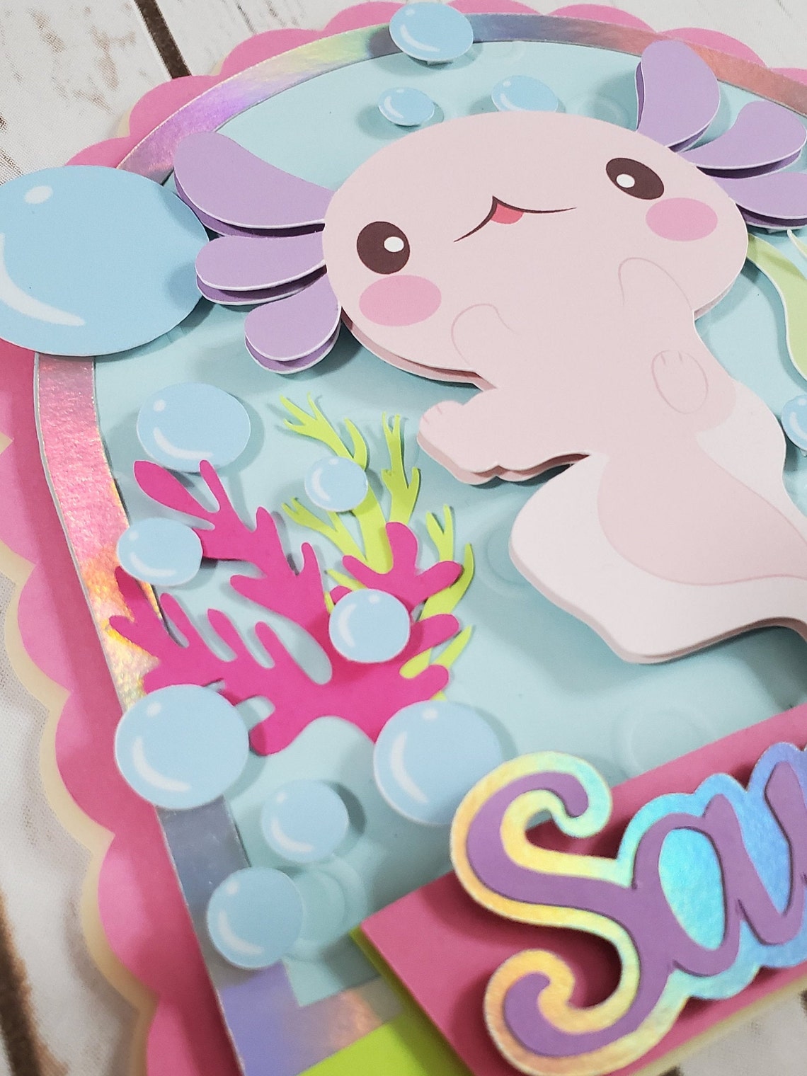 Axolotl Cake Topper, Axolotl Party Decorations, Axolotl Theme Party ...