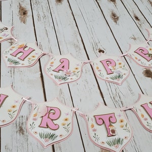 Watercolor Fairy Birthday Banner Party Decorations Fairy Garden Themed ...