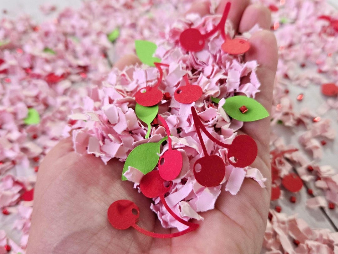 Cherry Confetti Party Decorations Cherry on Top First Birthday Confetti ...