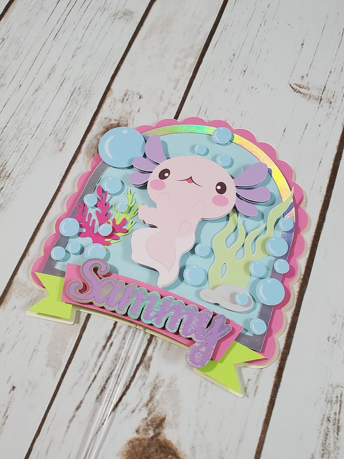 Axolotl Cake Topper, Axolotl Party Decorations, Axolotl Theme Party ...