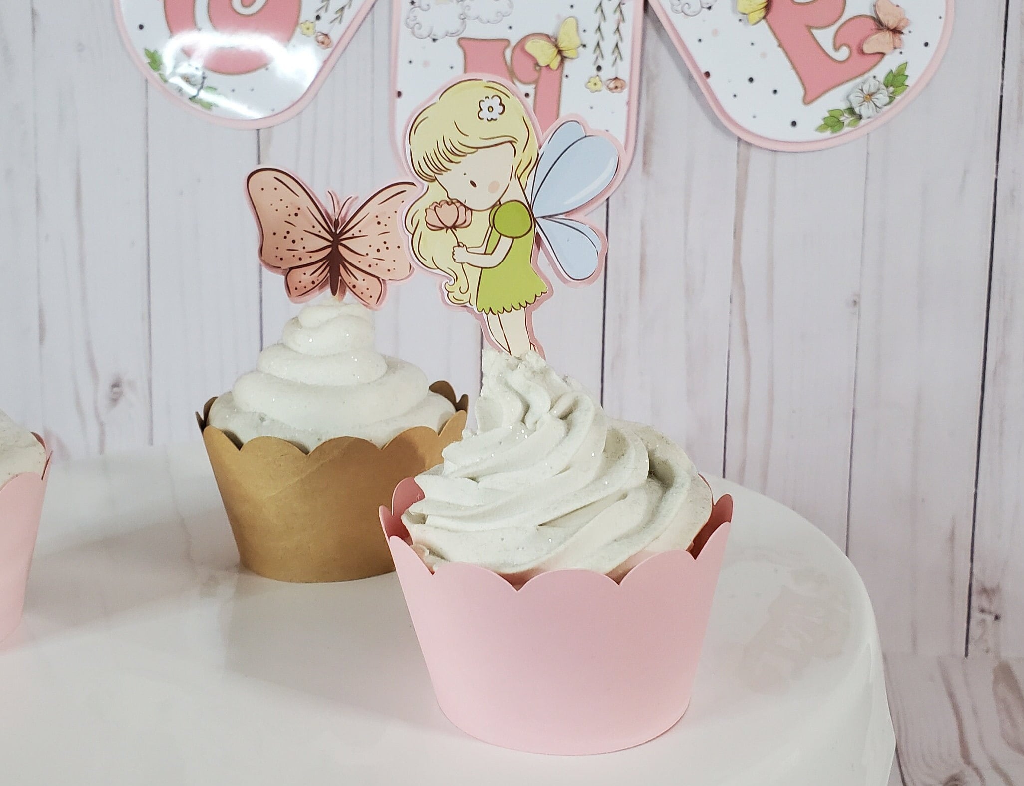 Fairy Cupcake Toppers Fairy First Birthday Party Decorations Fairy ...