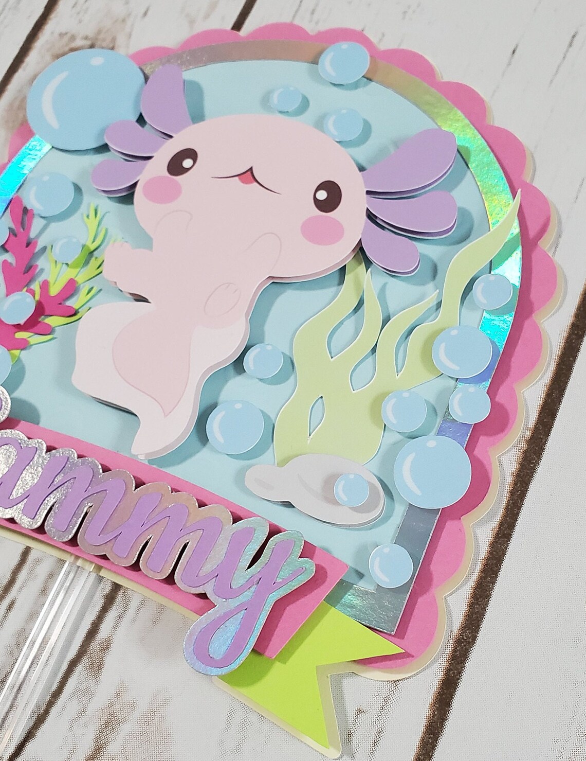 Axolotl Cake Topper, Axolotl Party Decorations, Axolotl Theme Party ...