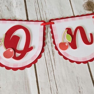 Cherry One Banner First Birthday Party Decorations for Girls Sweet ...