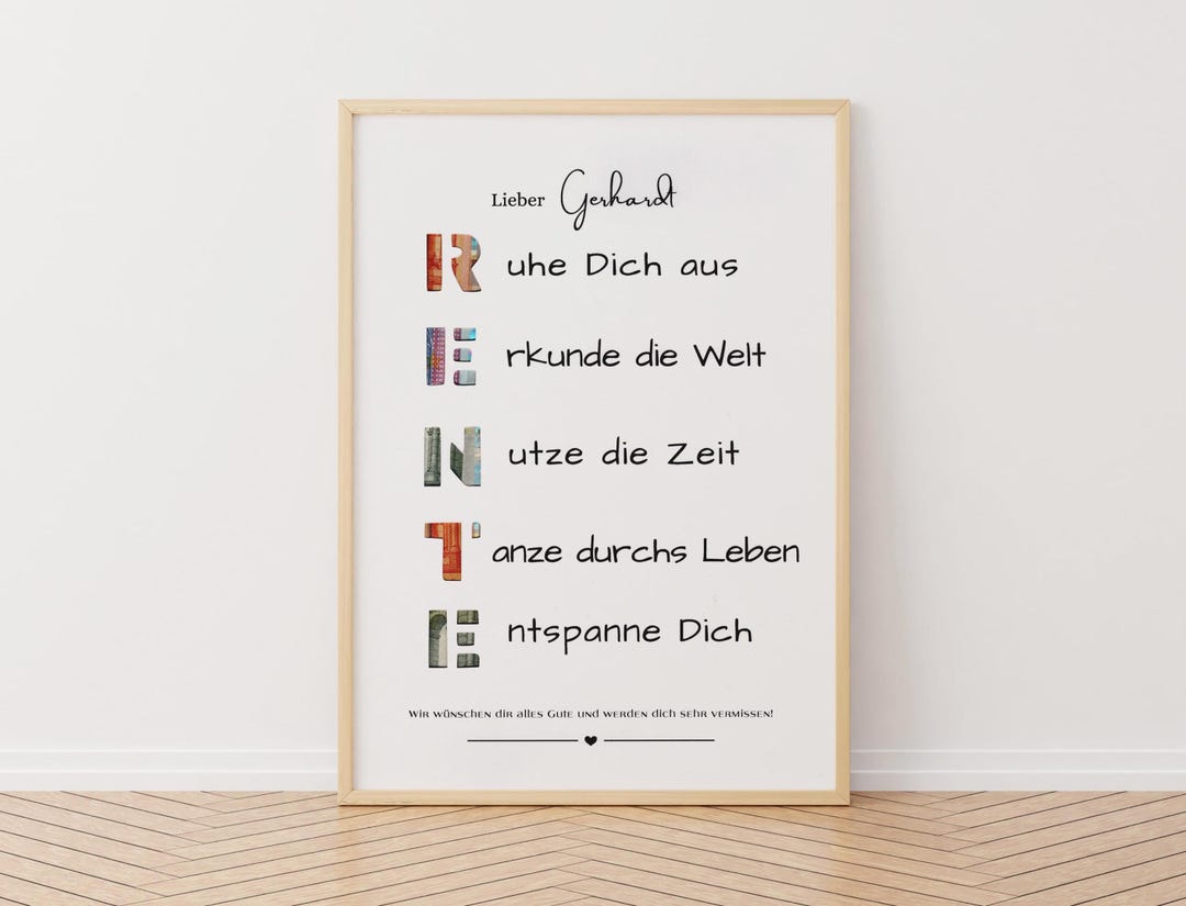 Personalized Retirement Cash Gift, Pension Gift, Perfectly Cut Out, DIN ...