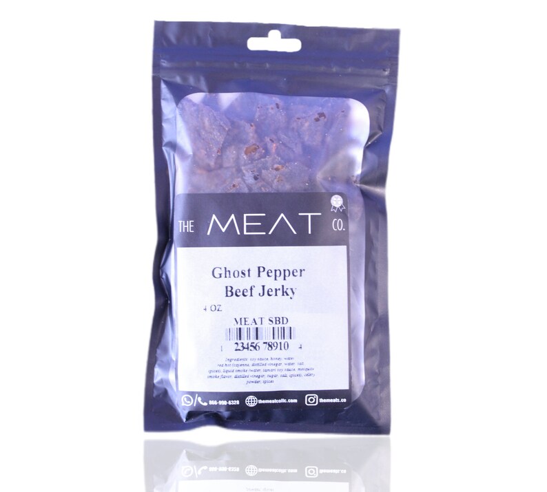 2 Packs of the Meat Co Ghost Pepper Beef Jerky - 4oz - Etsy