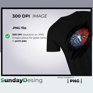 Spiderman Chest Logo, Png Sublimation Design, Spiderman Ripped CLIPART ...