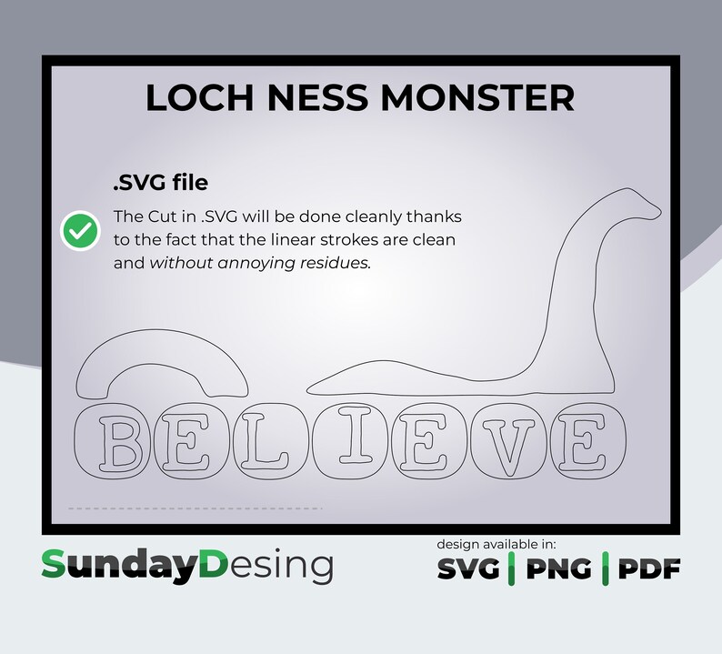 Loch Ness Monster Svg Dxf Loch Ness Monster Silhouette Png Pdf AI Loch ...