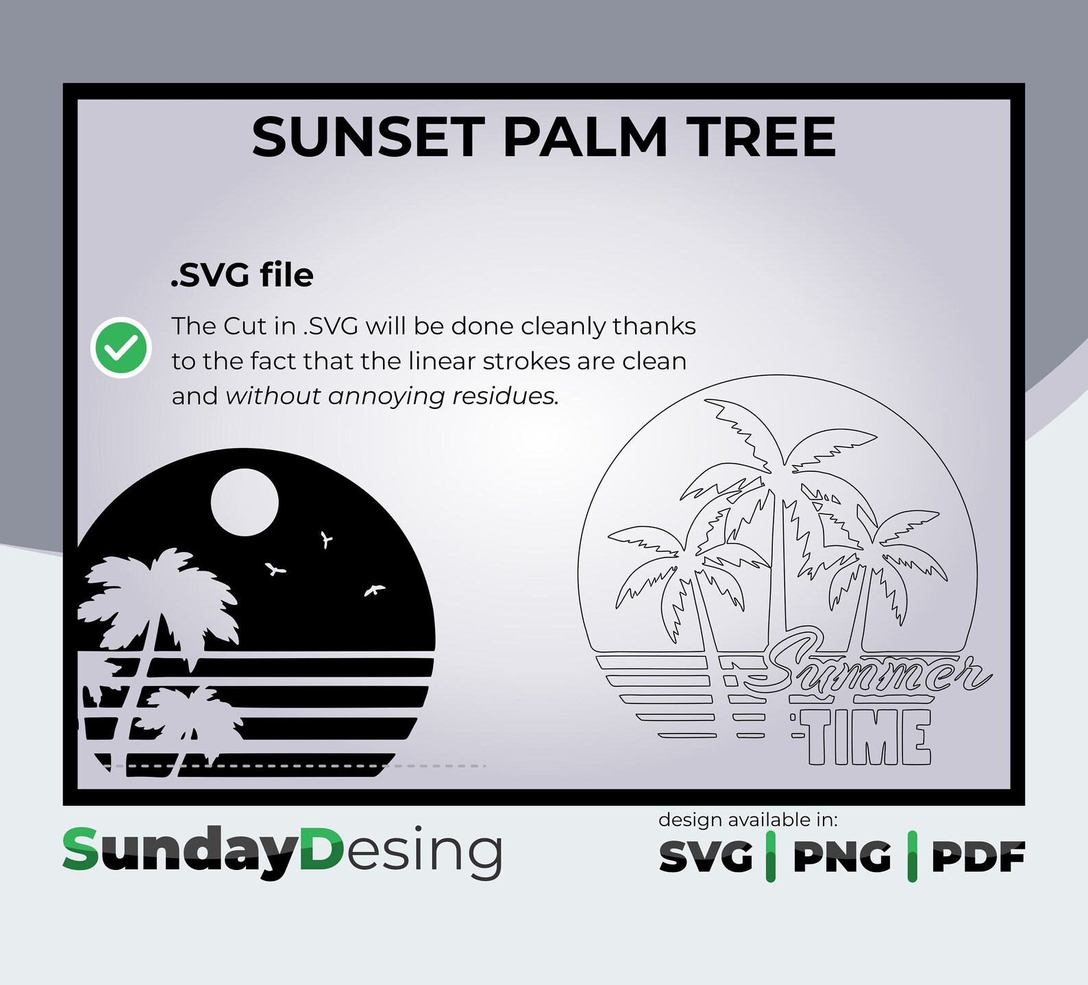 Sunset SVG Bundle, Palm Tree Svg, Vintage Retro Sunset SVG, Vintage ...