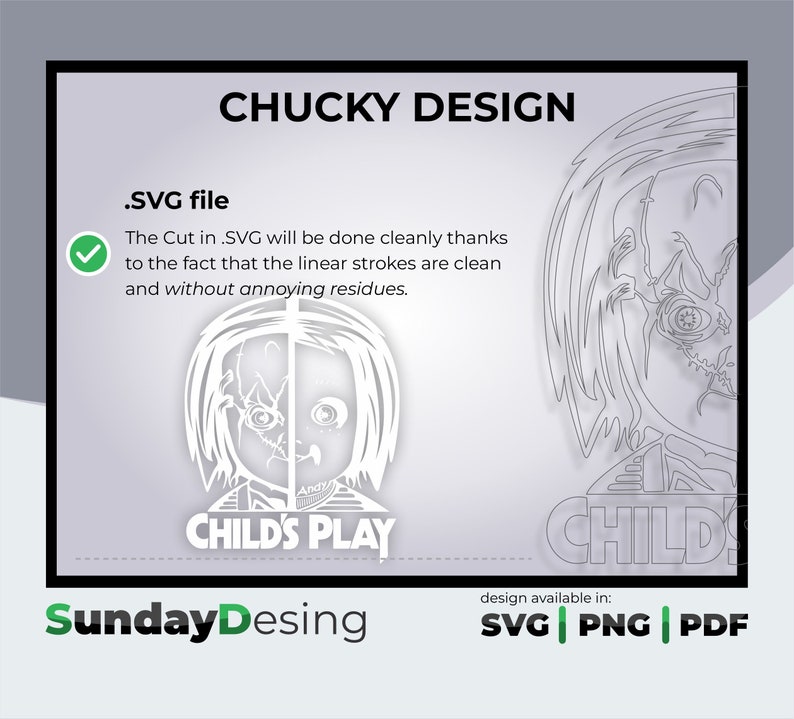 Chucky Lineart Design, Chucky Face Svg, Printable Horror Designs - Etsy