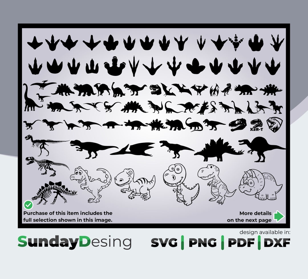 DINOSAUR SVG Bundle, DINOSAUR Clipart, Dinosaur Svg Cut File, Dinosaur ...