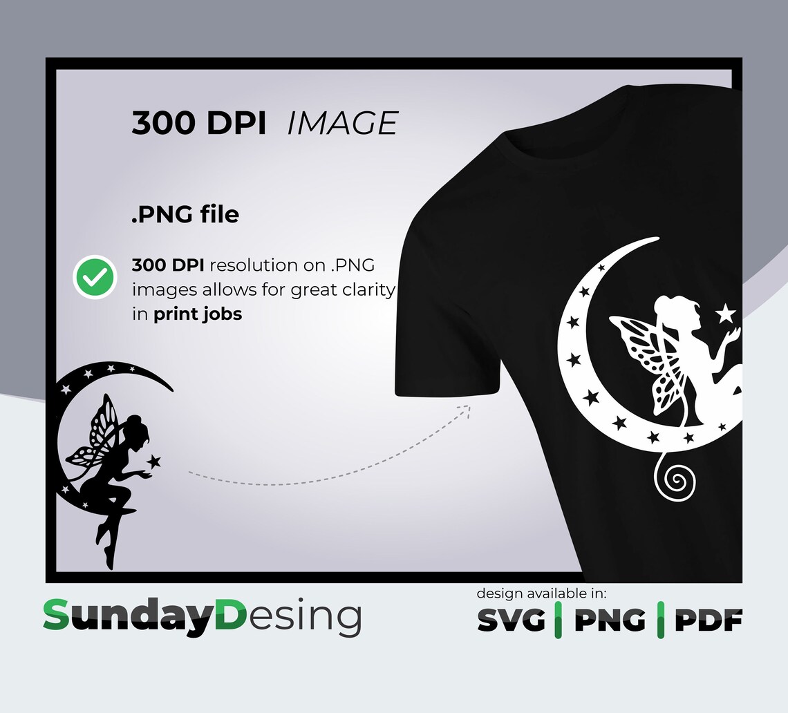 MOON BUNDLE SVG Png Dxf Pdf Ai Moon Designs Moon Vector Moon Fairy ...