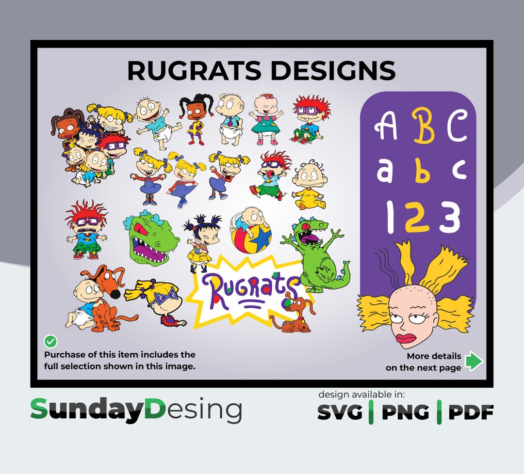 Rugrats Svg Bundle, Tommy, Chuckie Finster, Rugrats Set, Rugrats Svg ...