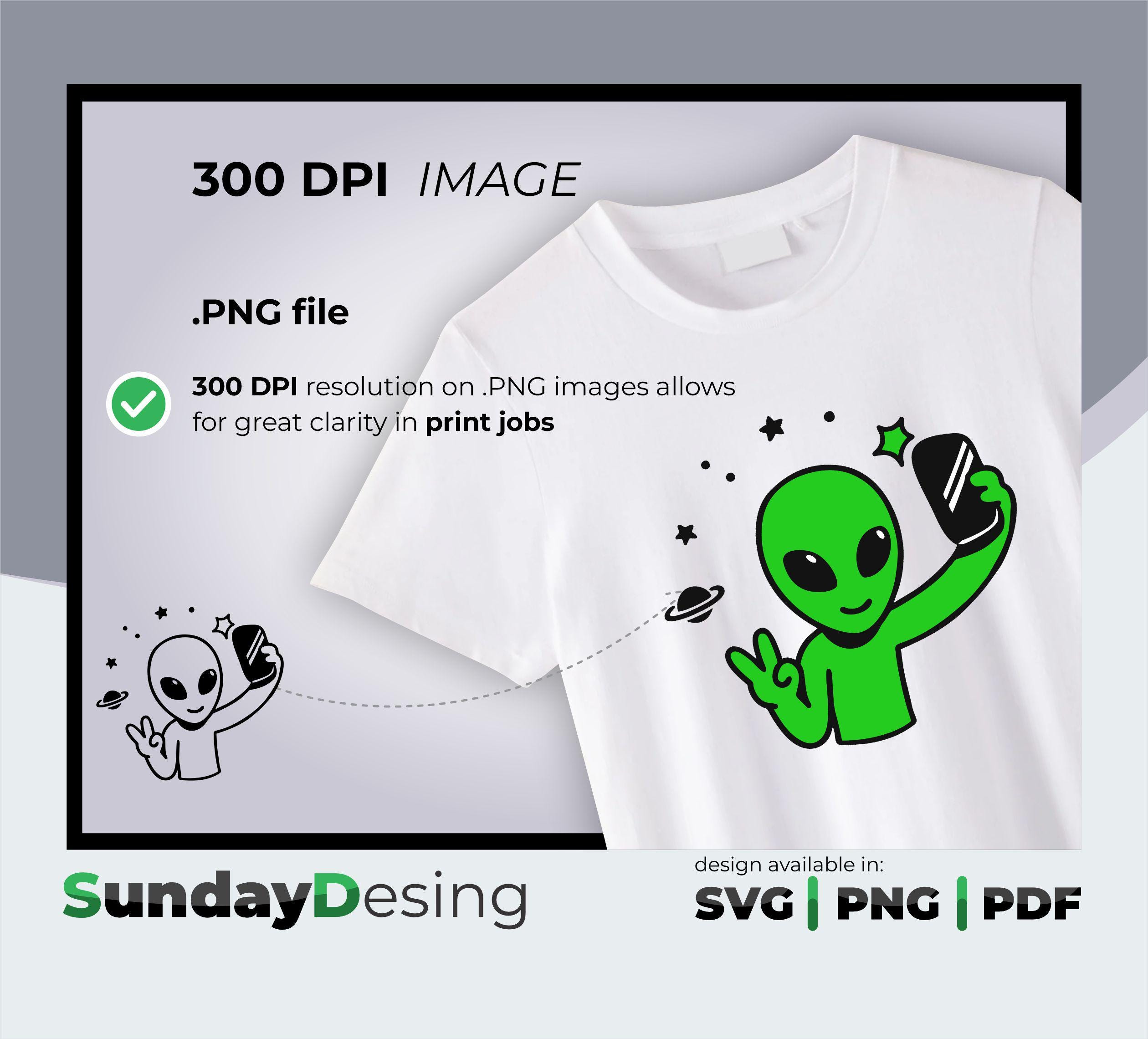 Cute Alien for Printing in Svg, Layered Alien Design for Cutting ...