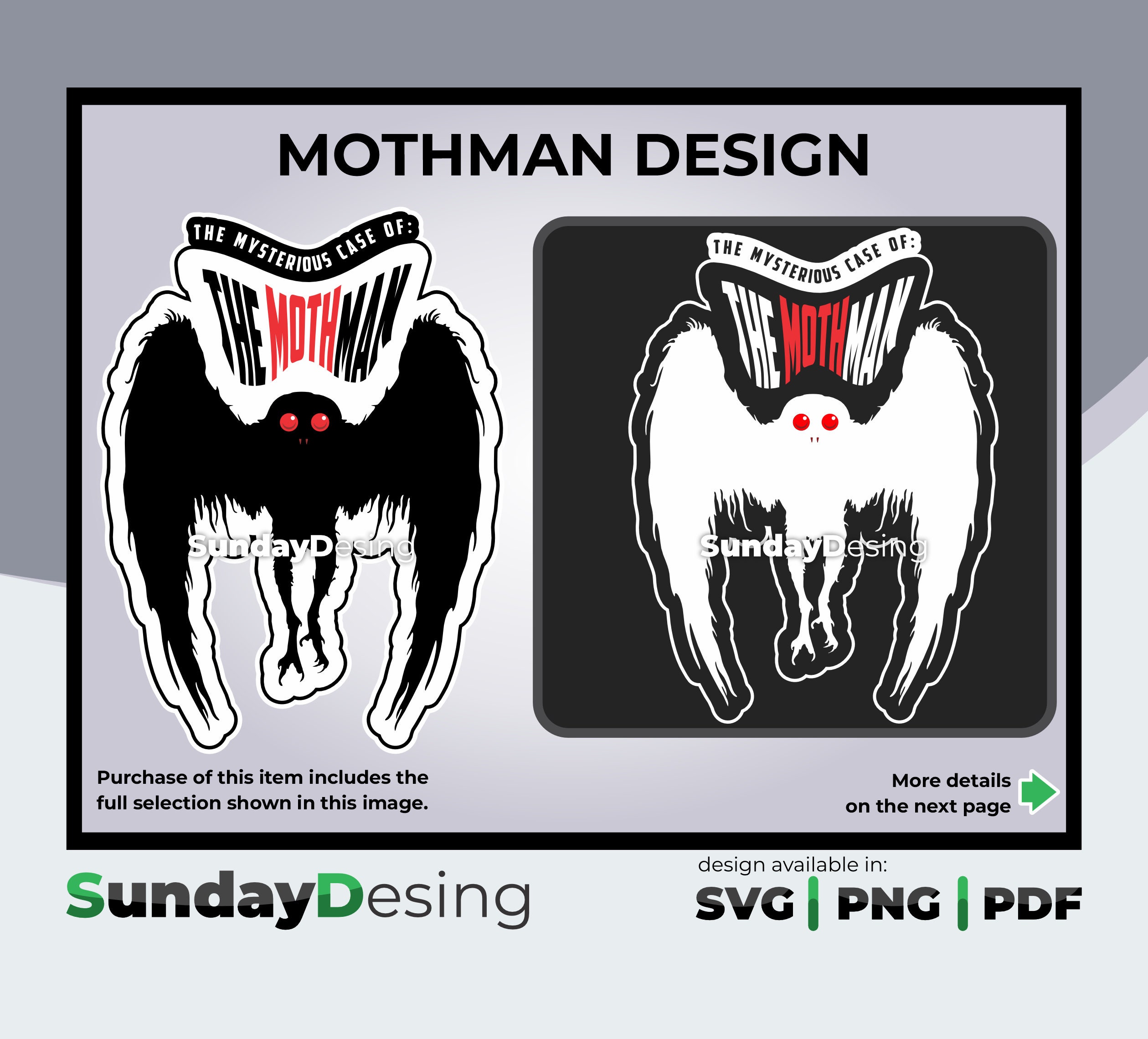 Mothman Svg Silhouette, Png, Pdf, Mothman Lineart, the Mothman Cut ...