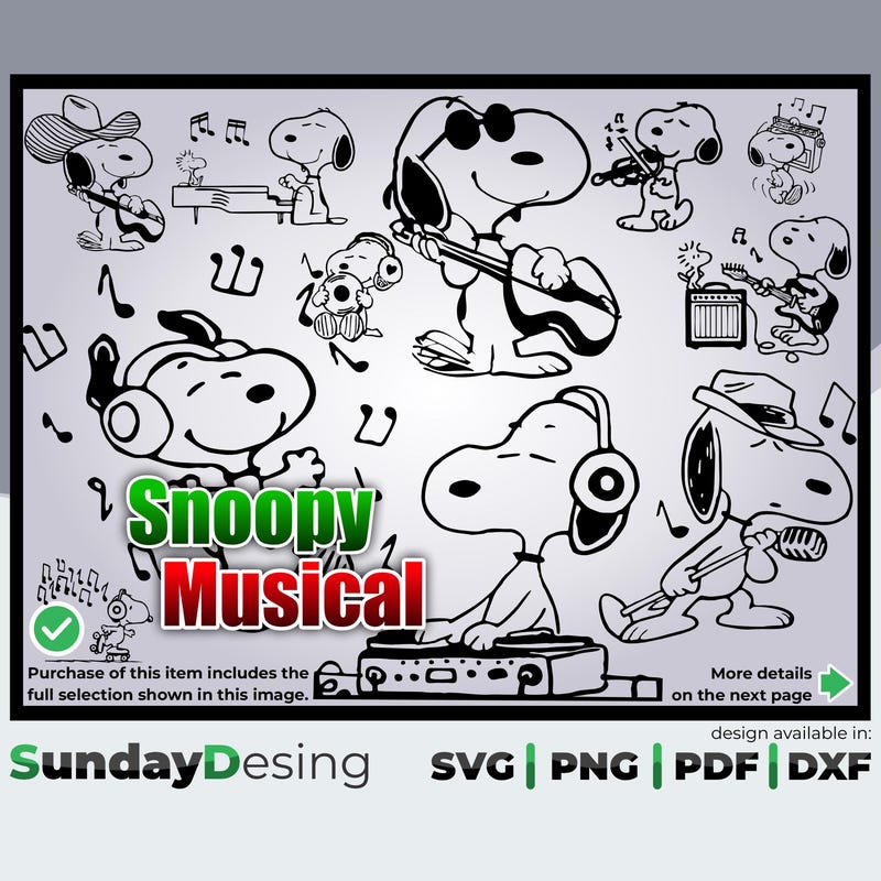 Snoopy Svg - Etsy