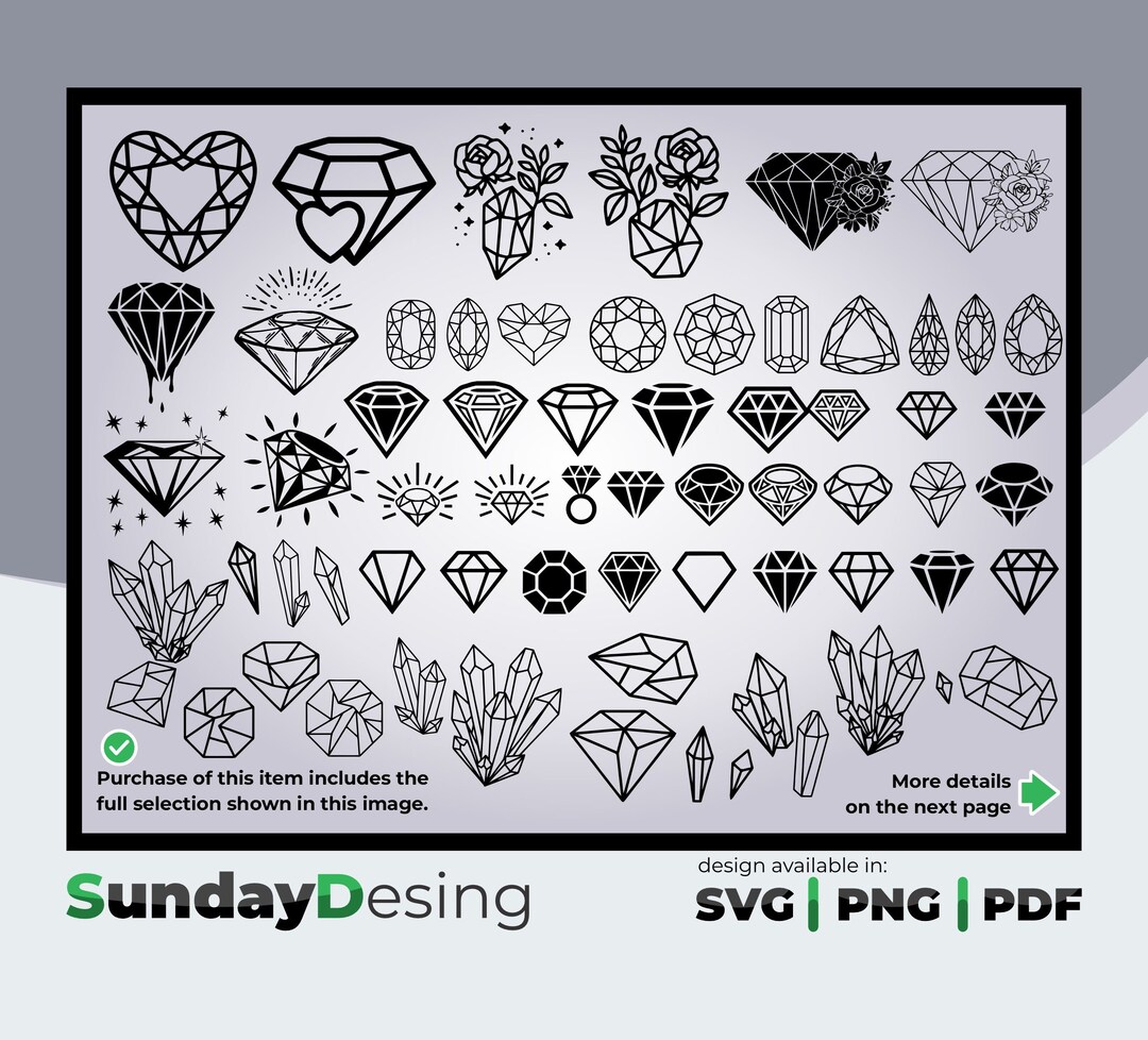 DIAMOND SVG Png Pdf Dxf Ai Diamond SVG Files Svg Files Diamond Vector ...