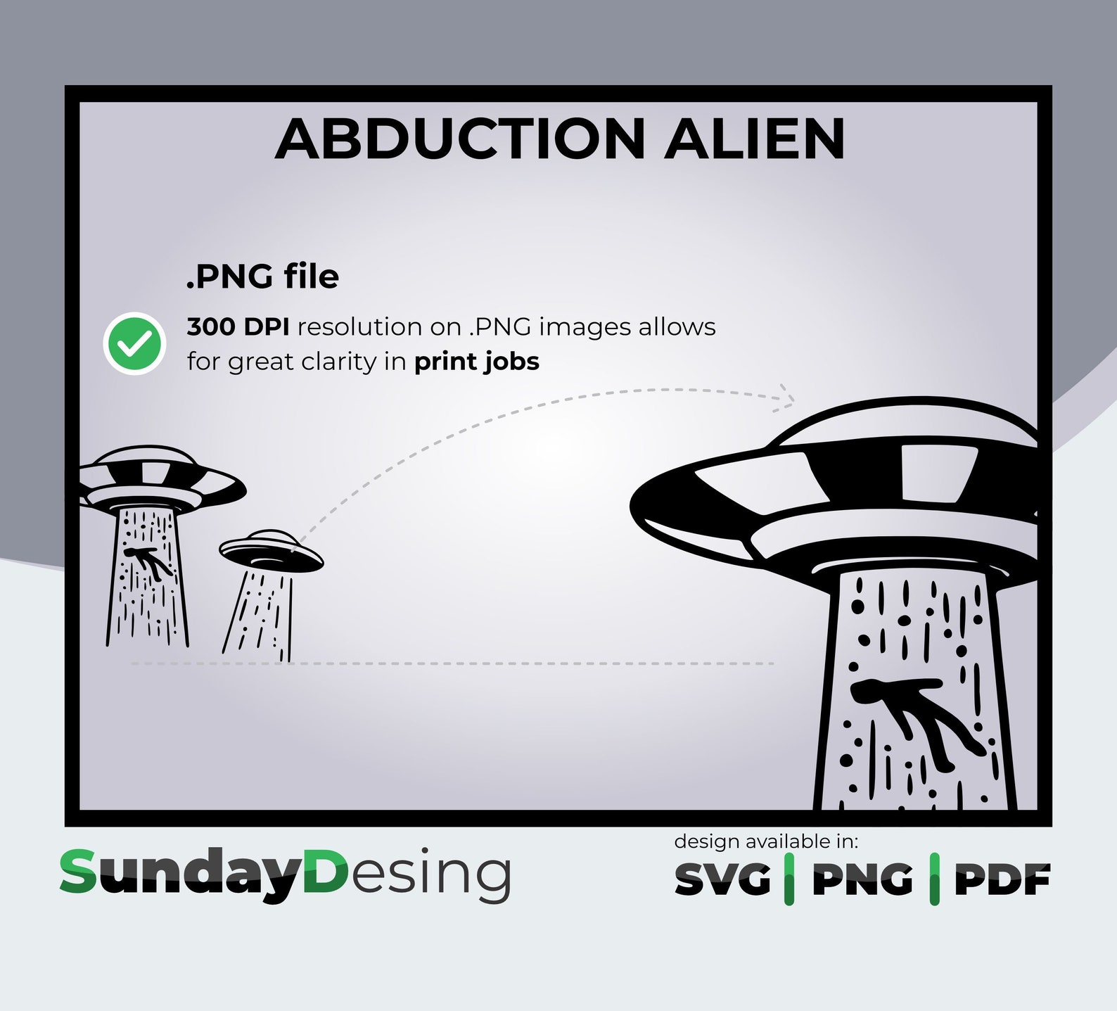 Abduction Alien Silhouette Design, Svg, Png, Funny Alien Silhouette - Etsy