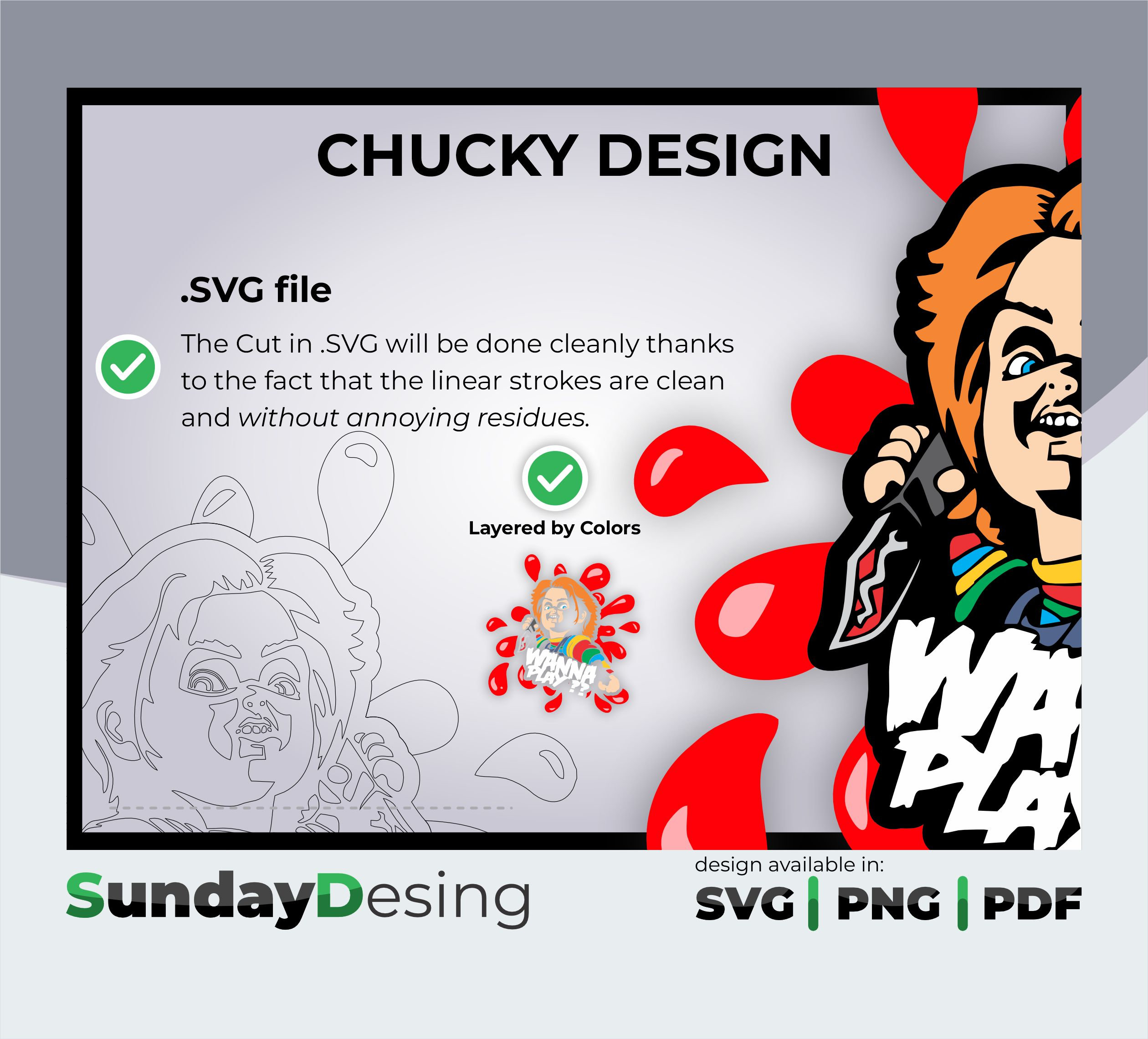 Wanna Play, Chucky Design, Svg Art, Png Deisgn Chucky, Chucky Silhouette Design, Chucky Design ...