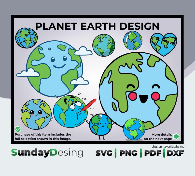 Earth Love, Cartoon Planet Earth Design Svg, Layered Planet Earth Art ...