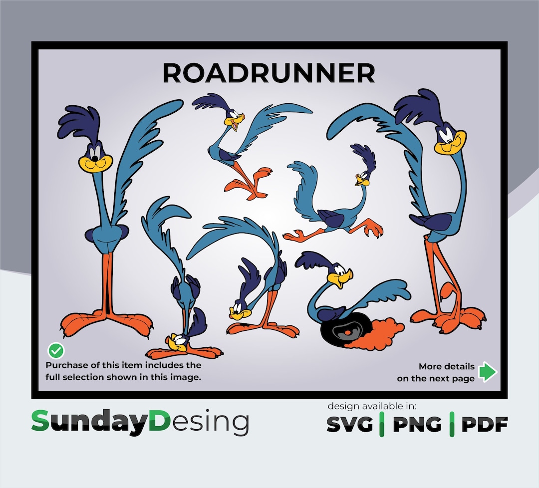 Roadrunner Svg, Layered Files, Roadrunner Printable Files, Roadrunner ...
