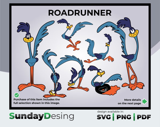 DXF File Roadrunner Road Runner Beep Beep - Etsy