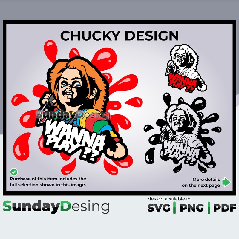 Chucky Silhouette Svg - Etsy