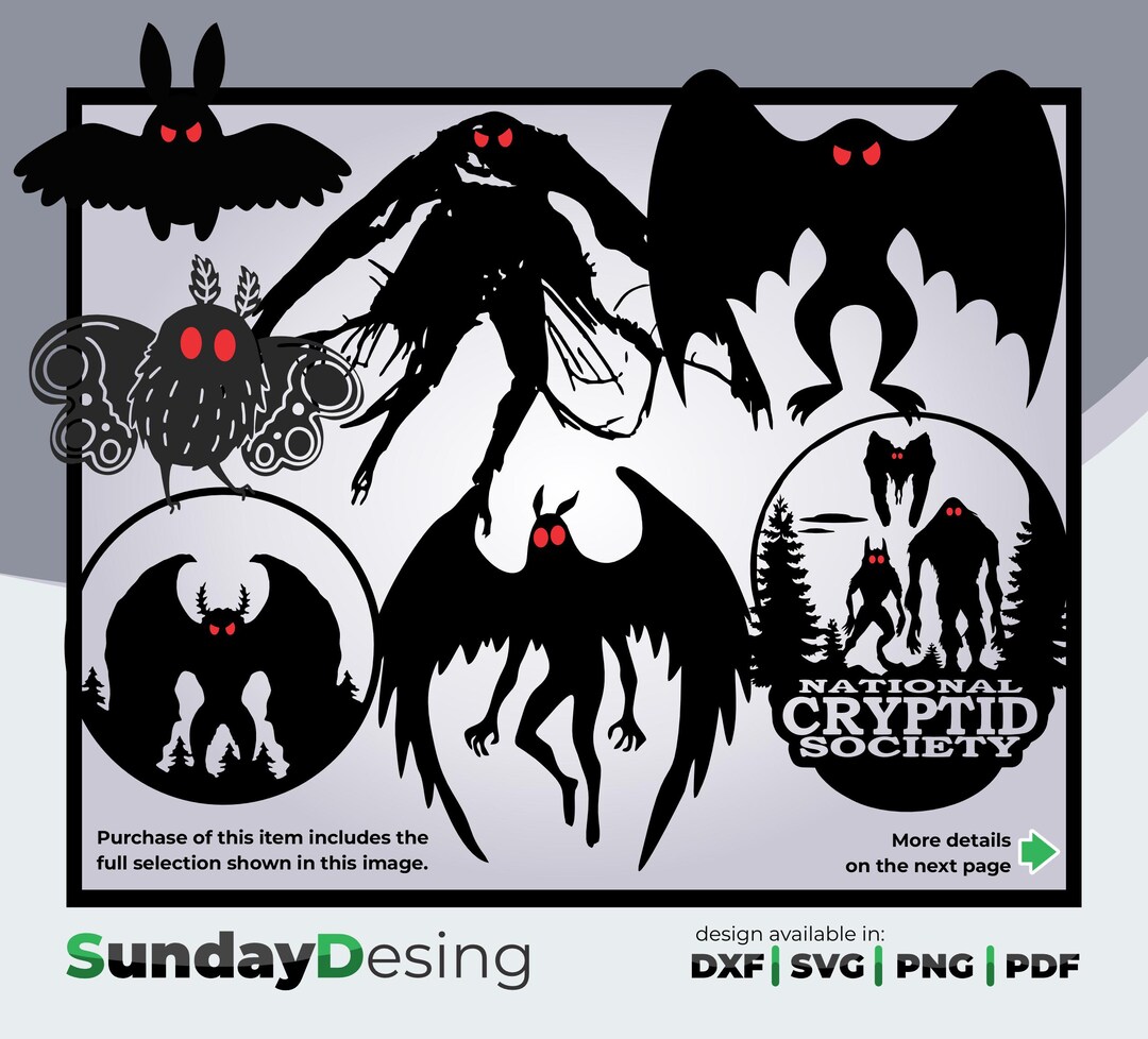 Mothman Bundle, Mothman Png, Mothman for T-shirt, Mothman Cut File ...