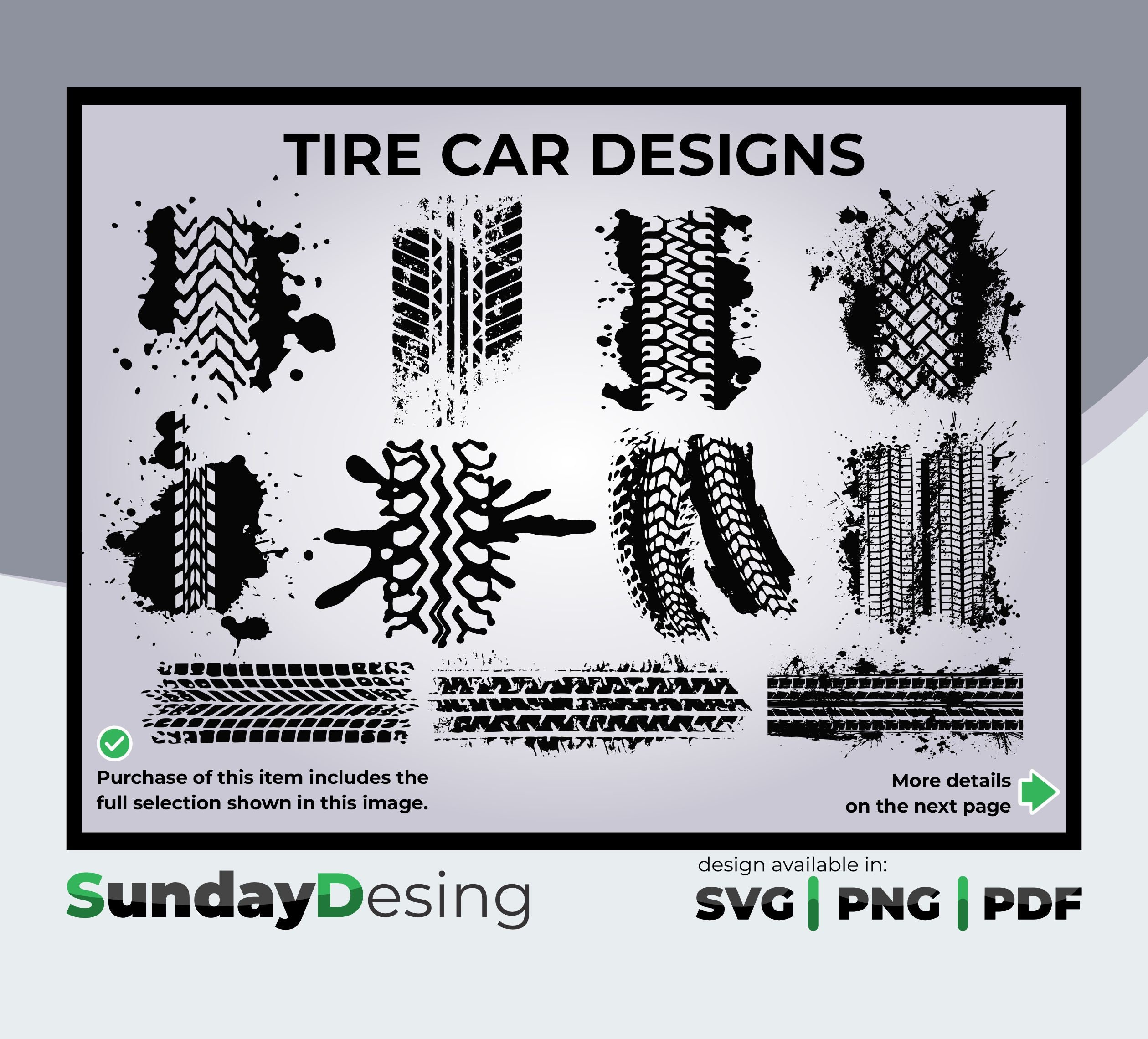 Tire Car Svg, Tire Car Png Design, Tire Tracks, Tire Marks Svg and Pdf ...