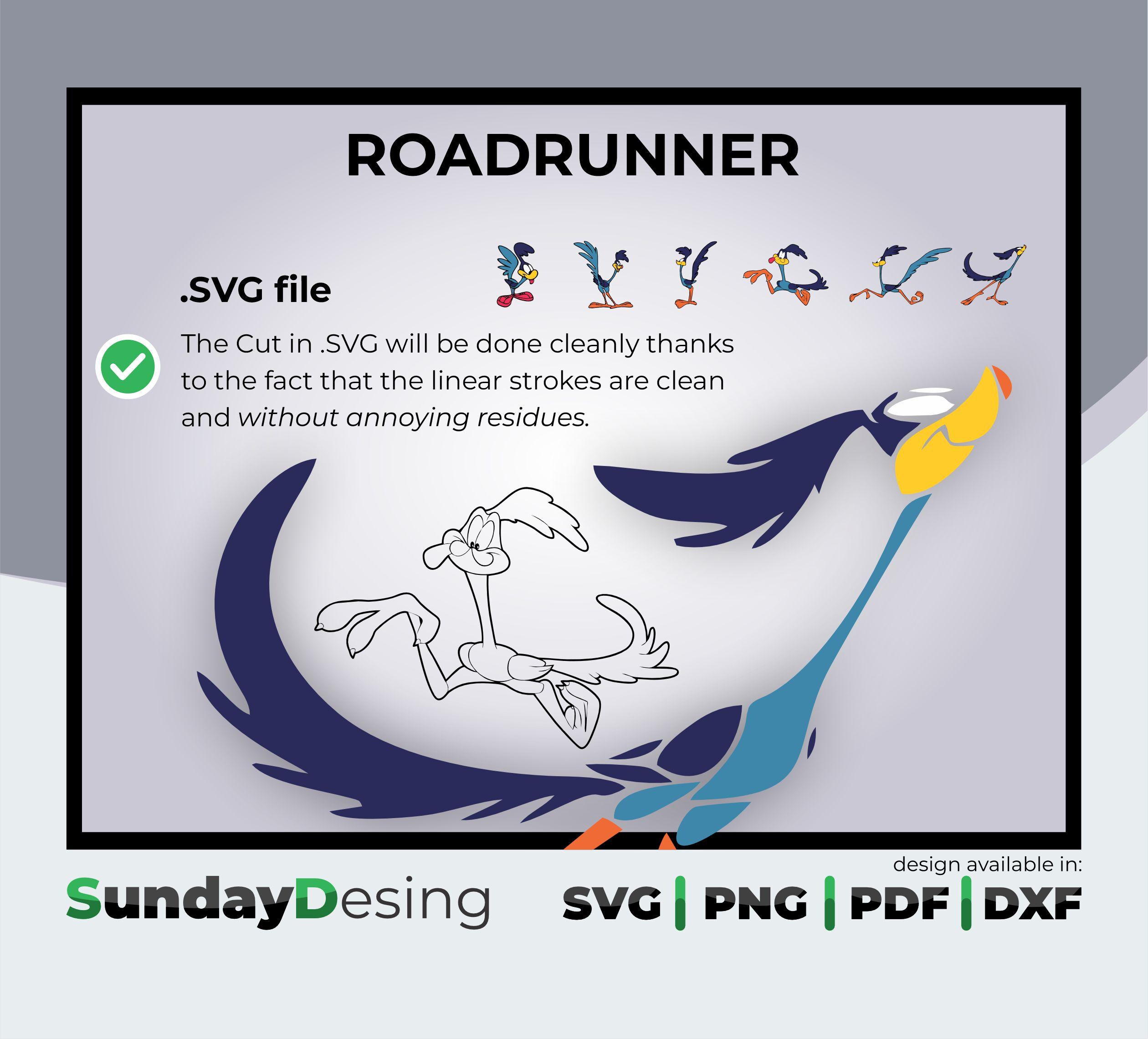 Roadrunner Cartoon, Roadrunner for Printing, Roadrunner in Bundle ...