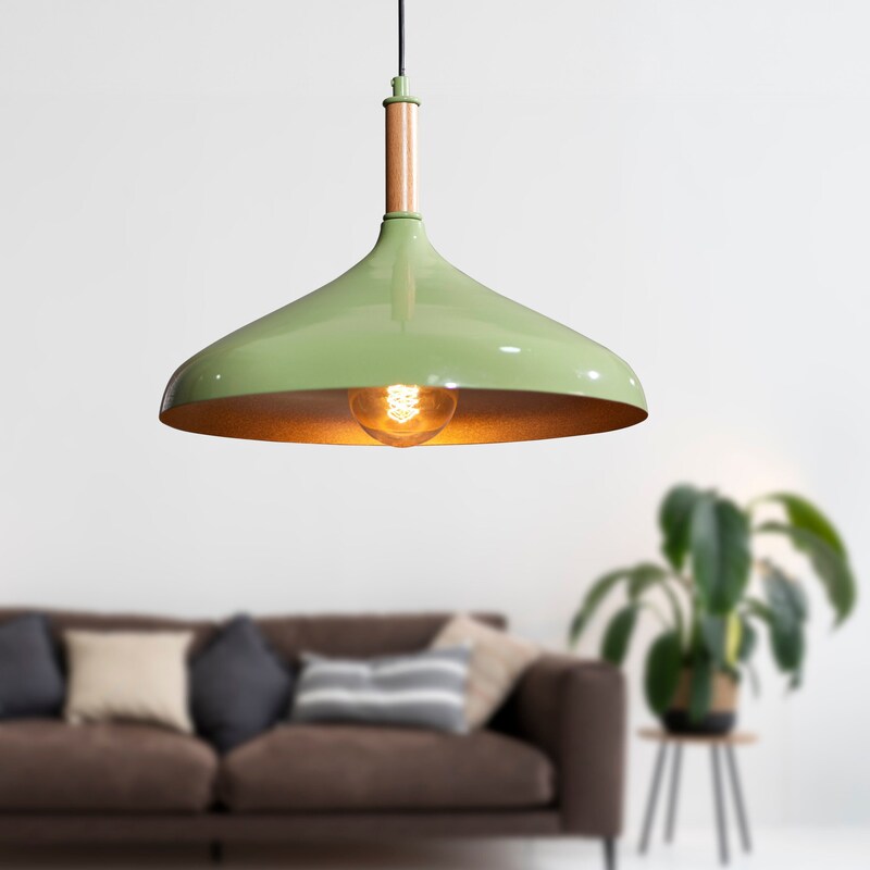 Green Pendant Light - Etsy