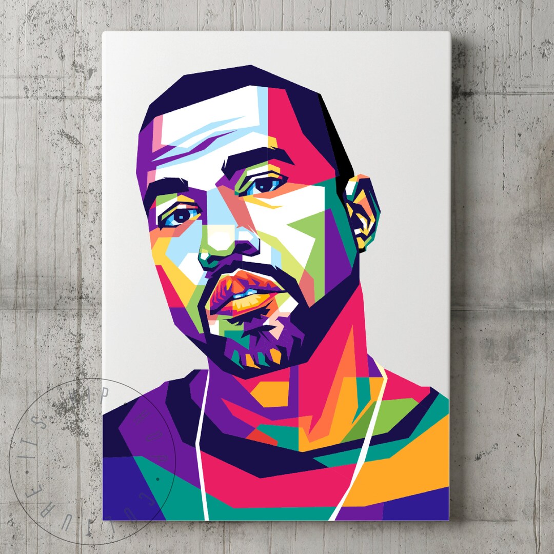 Rapper Pop Art Portrait Poster Abstract Hip Hop Art Rapper Poster Hip ...