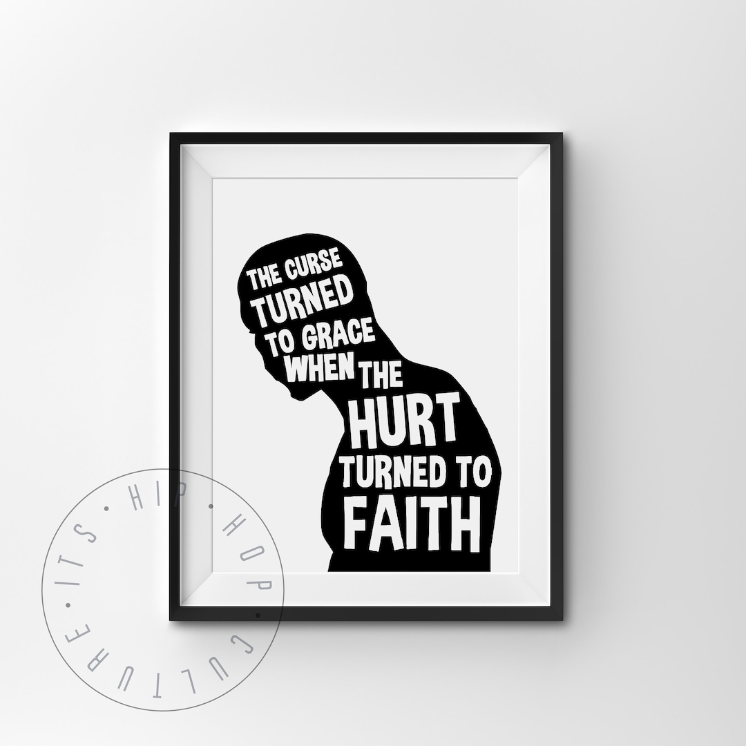 Rapper Portrait Poster Hip Hop Quote Rap Music Lyrics Old School Rap ...